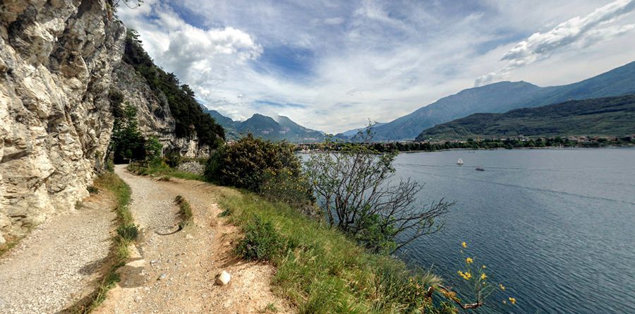 The historical Ponale Road with stunning views of Lake Garda’s shore
