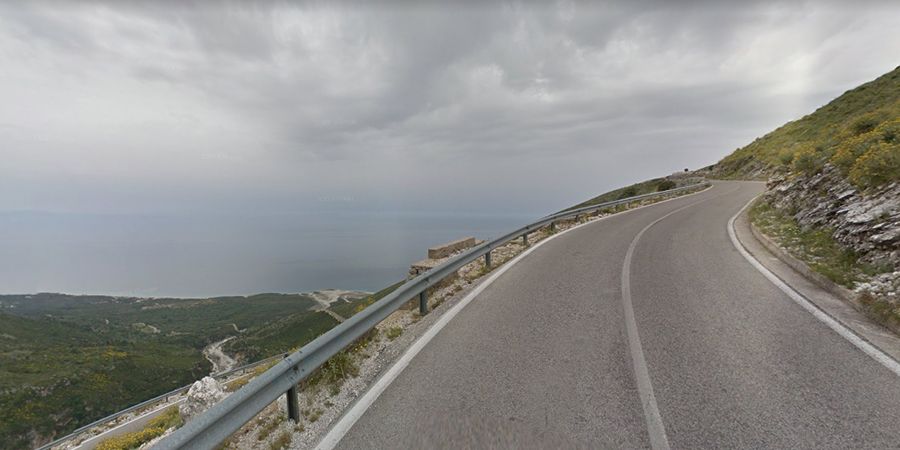 Llogara Pass is a winding coastal road in Albania