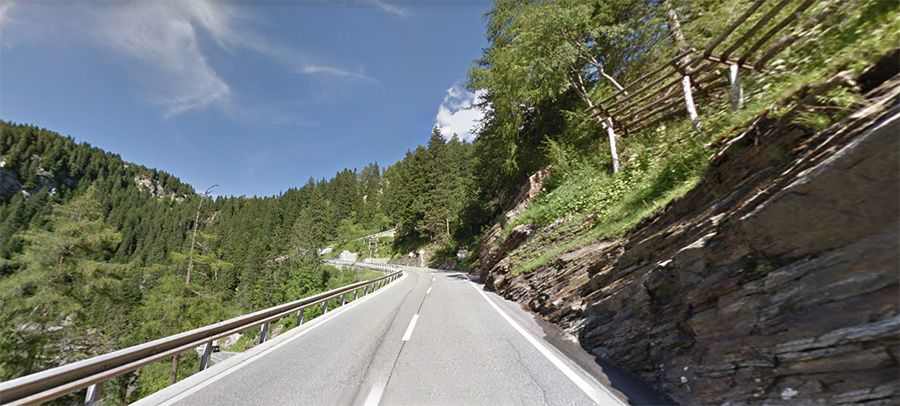 Maloja Pass, a curvy Alpine road