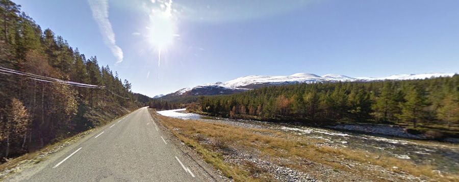 Driving the scenic Rondane National Tourist Route in Norway