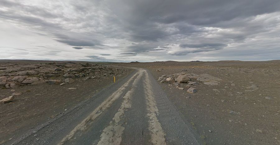 Road 864 is a bumpy drive in Iceland