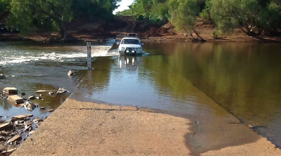 Buchanan Highway: aware of fast flowing water