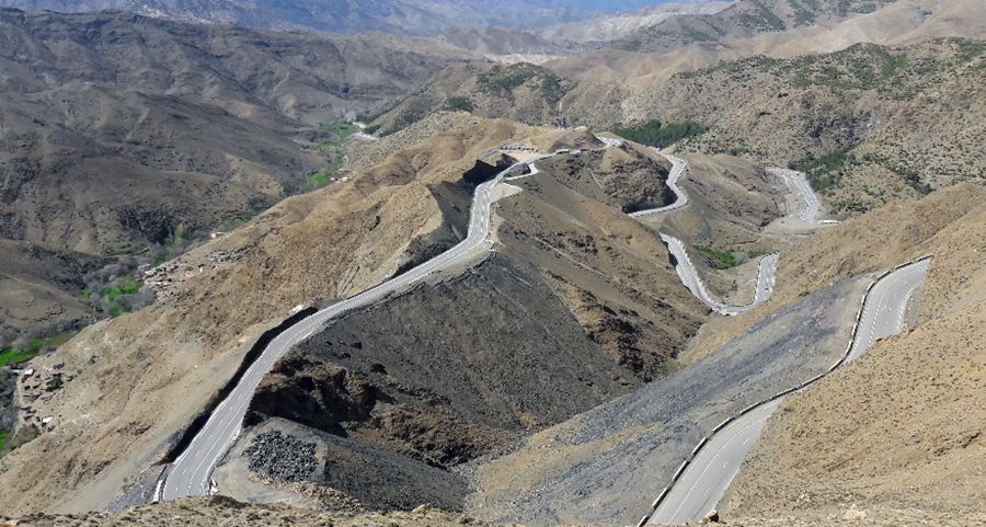 Tizi n'Tinififft, a scenic paved road in the Atlas Mountains