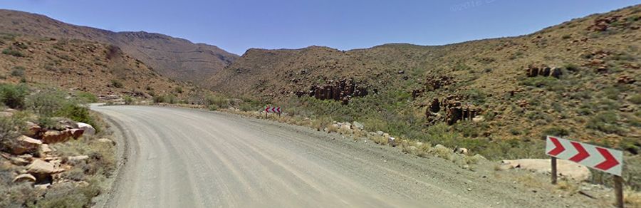 The road to Molteno Pass, South Africa's first mountain pass