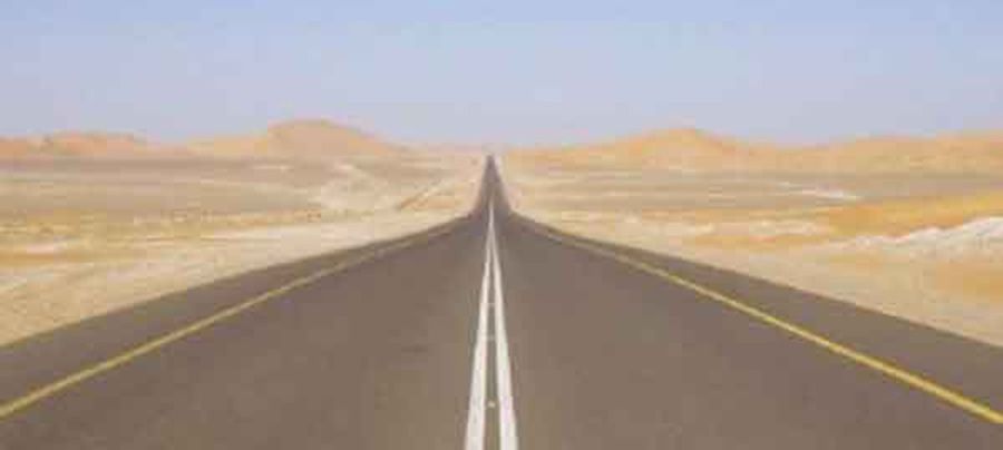 Highway Empty Quarter was built through the moving sands