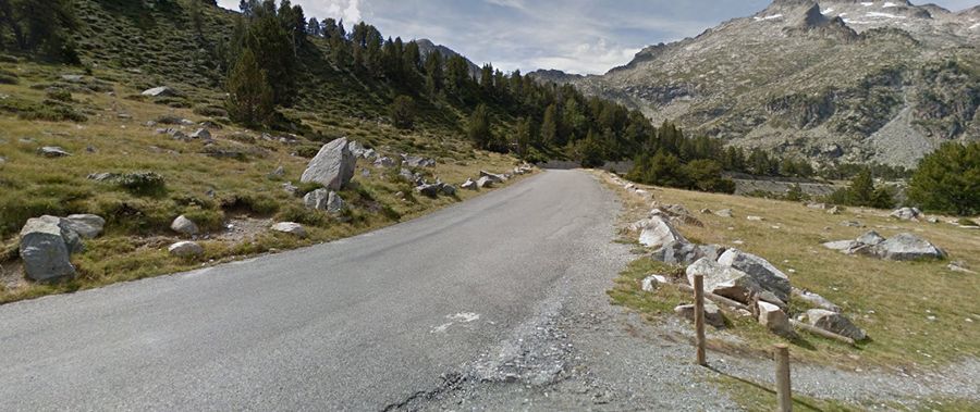 Lac d'Aumar, one of the highest paved roads in the Pyrenees