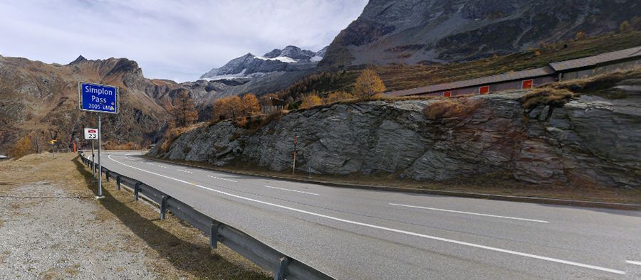 Simplonpass, an iconic road in the Swiss Alps