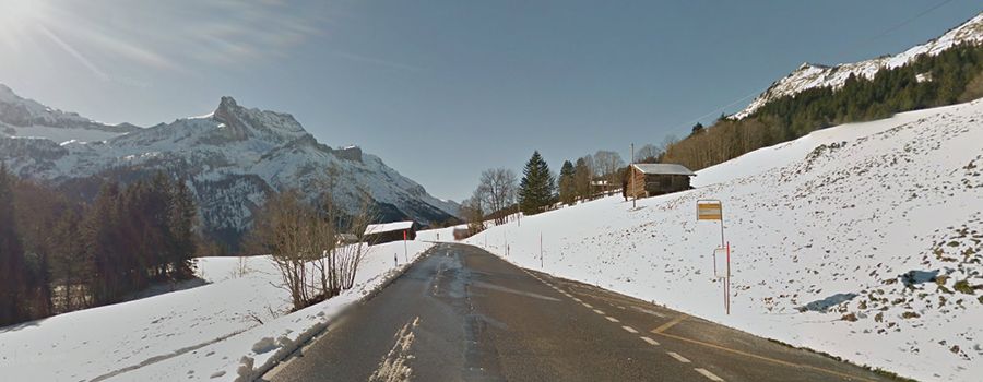 Col du Pillon, a paved road in the western Swiss Alps