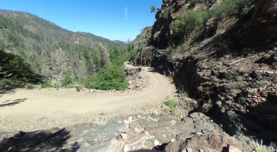 Aztec Peak, a road to the highest point of the Sierra Anchas