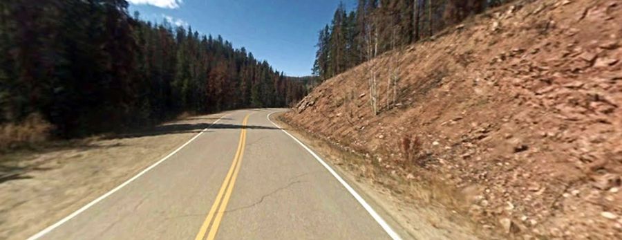 A remote road to the top of Gore Pass in CO