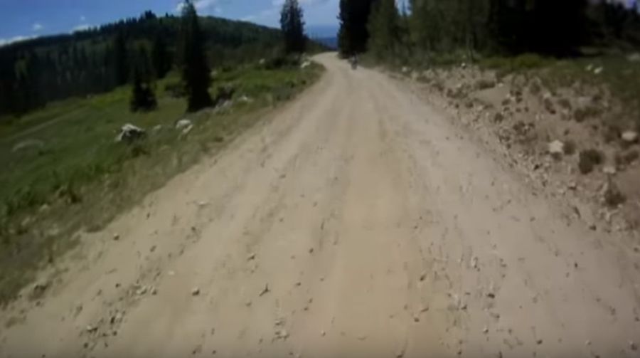 A scenic unpaved road to Buffalo Pass in Colorado