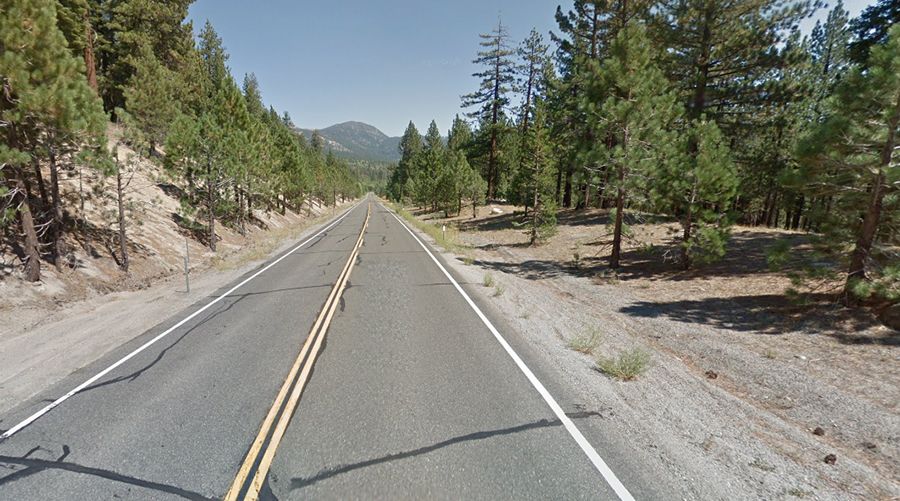 A scenic paved road to Luther Pass in California