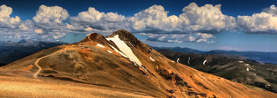 An old mining road to the top of Mount Lincoln in CO