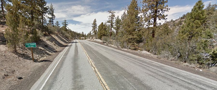 A challenging paved road to Onyx Summit in California