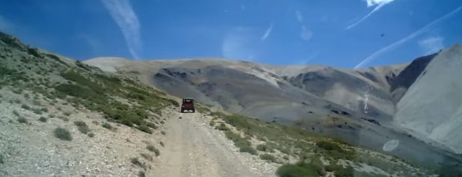A mining road to Mount Patterson in California