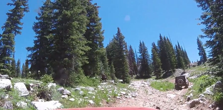 A remote road to the scenic Adams Lake in Colorado