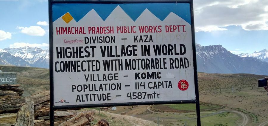 Komic is one of the highest towns accessible by car on Earth