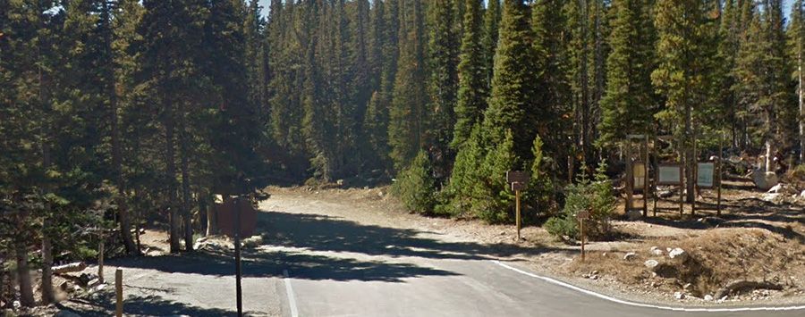 The unplowed road to Left Hand Reservoir in CO