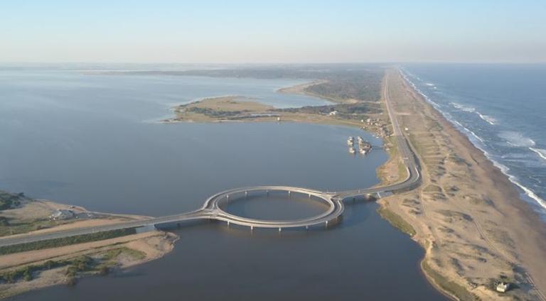 Laguna Garzón Bridge is a bridge with an unusual circular shape